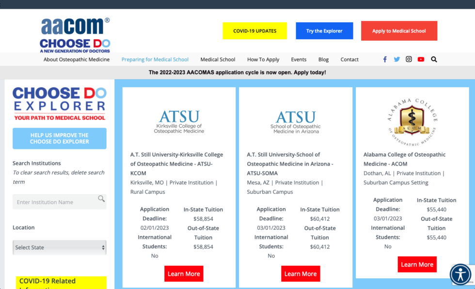 What is MSAR? Medical School Admissions Requirements Database